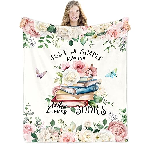 MAHIPOCI Book Lovers Gifts Blanket 50x60 Inch Librarian Gifts Throw Blanket Book Club Gifts for Reading Lover Bookish Literary Gifts Ideas Best Bookworm Gifts on Birthday Christmas Graduation