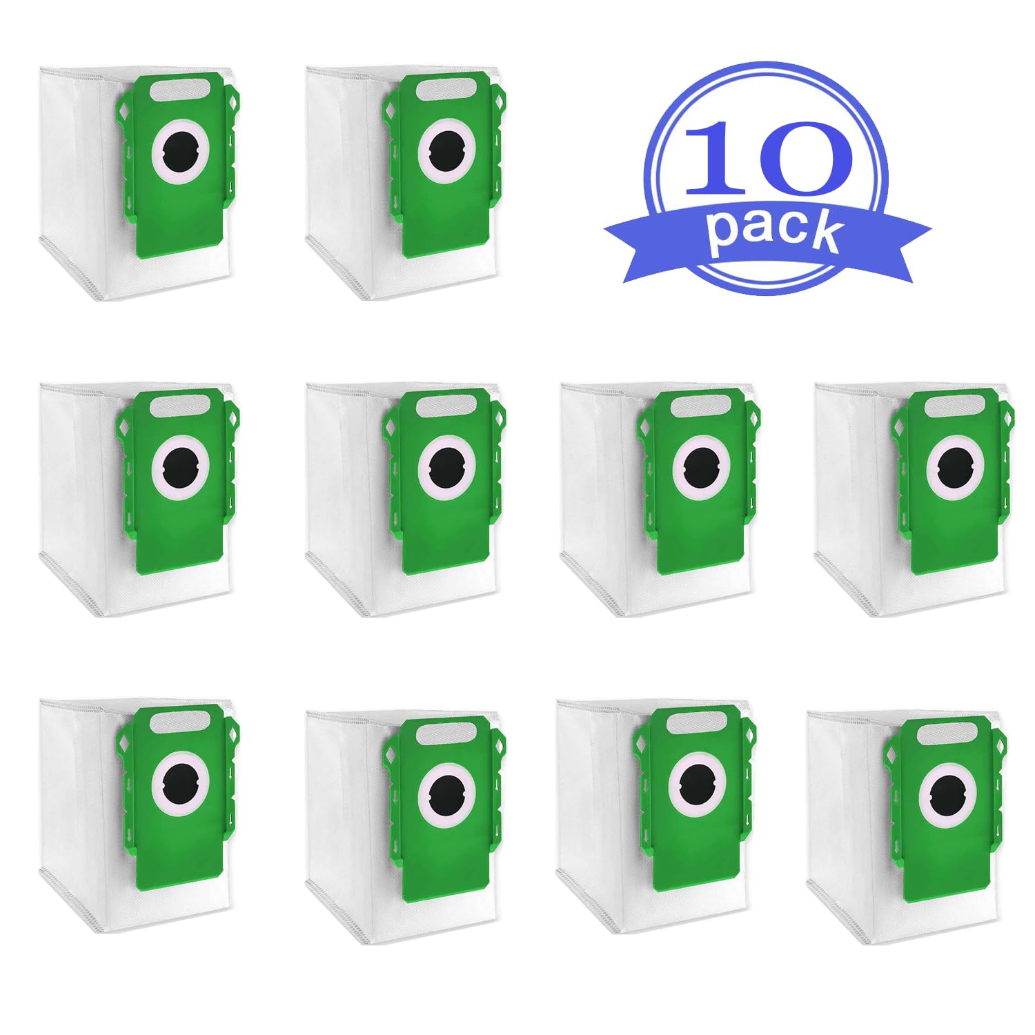 JoyBros 10 Pack Vacuum Bags Compatible with iRobot Roomba i & s & j Series Replacement dust bag for iRobot Roomba i1+ i3+ i4+ i6+ i7+ i7Plus j7+i8+ s9