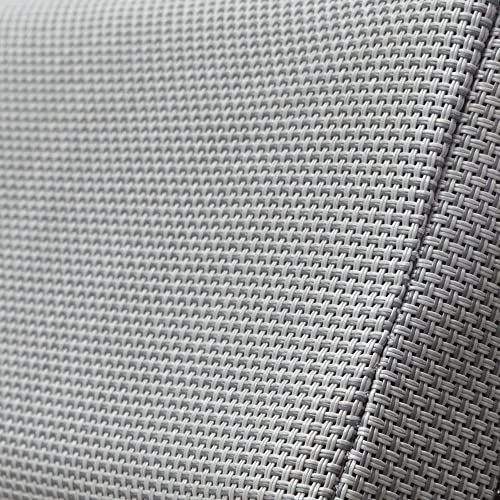 PURPLE LEAF Patio Sling Chairs for Balcony Deck Porch 4 Pieces Outdoor Aluminum Reclining Chairs with Adjustable Folding Beach Chairs and 2 Ottomans Cushioned Headrest Included, Silvery