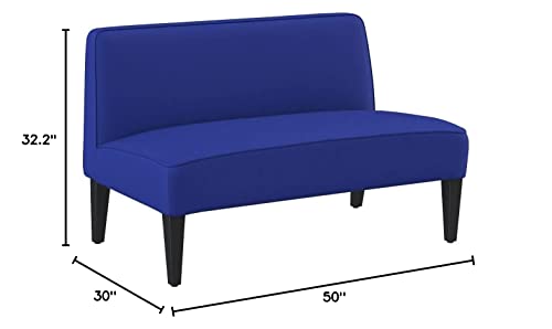 Christopher Knight Home Dejon Fabric Loveseat, Royal Blue, Dimensions: 30.00”D x 50.00”W x 32.20”H