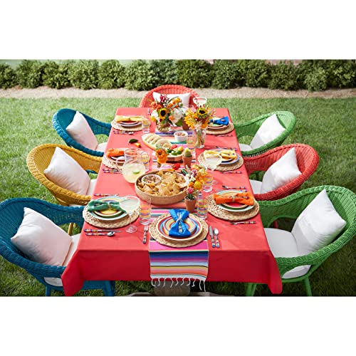 BrylaneHome Roma Hand-Woven Resin Wicker Stacking Chair + Free Seat & Back Cushions, Lemon Yellow