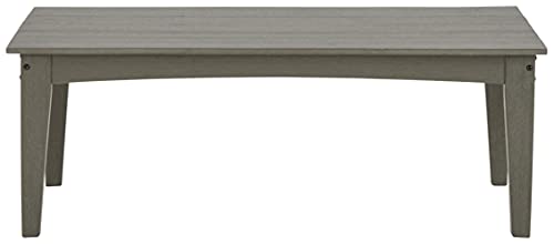 Signature Design by Ashley Visola Outdoor HDPE Patio Cocktail Table, Gray