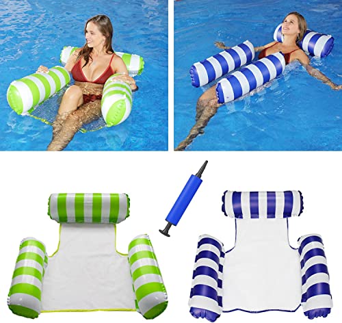 3-in-1 Hammock Inflatable Pool Float, Multi-Purpose Pool Hammock (Lounge Chair, Saddle,Drifter,Hammock Pool Chair, Portable Water Hammock