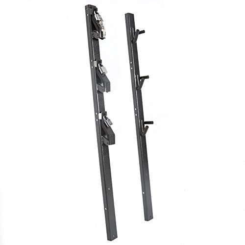 JMTAAT 3 Place Trimmer Rack Holder Carrier Mount On Open Landscape Trailer Pickup Weed Eater Racks with Lock 1 Pair