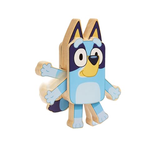 Bluey Wooden Character Figures β 4 Colorful Wooden Figures β FSC Certified for Children 3 Years and Up