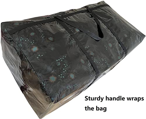 YiKitHom Extra Large Waterproof Storage Duffle Bag with Zippers and Handles Heavy Duty Cushion Cover Bag - 45x23x15.7 Inch