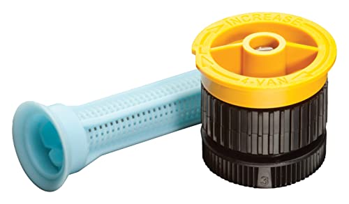 Rain Bird 4AP 0° -360, 3' -4' Distance Adjustable Pattern Spray Nozzle, yellow and black