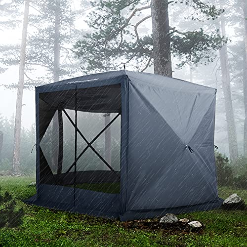 PAMAPIC Wind Screen Panel, Weatherproof, UV Proof and Waterproof Screen Tent Wind Panels (3 Pack) - Gray