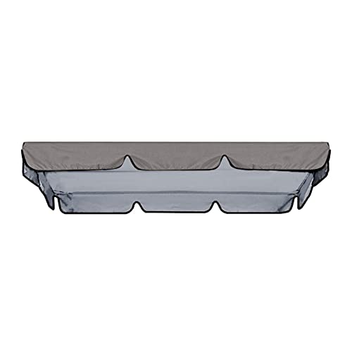 Swing Canopy Cover Rainproof Oxfords Cloth Garden Patio Outdoor Rainproof Swing Canopy for Patio Swing Garden Outdoor Yard Park Porch Seat Furniture (76.77"*49.21"*5.90", Gray)