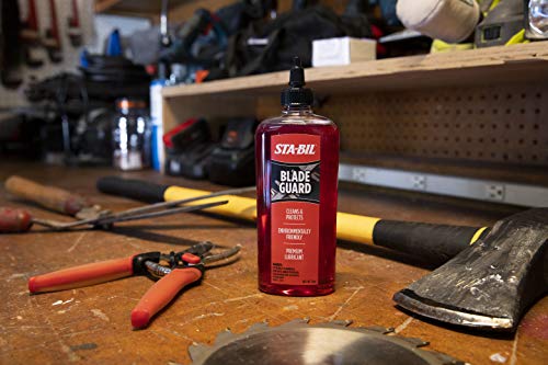 STA-BIL Blade Guard - Premium Blade Lubricant, Helps Maintain Blade Edge, Will Not Harm Plants, Protects Against Rust and Corrosion, Safe for Use On Gas and Electric Equipment, 12oz (22503), Orange