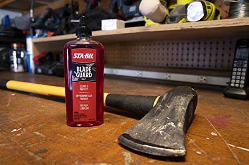 STA-BIL Blade Guard - Premium Blade Lubricant, Helps Maintain Blade Edge, Will Not Harm Plants, Protects Against Rust and Corrosion, Safe for Use On Gas and Electric Equipment, 12oz (22503), Orange