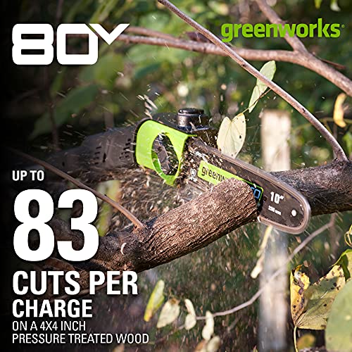 Greenworks Pro 80V 10 inch Brushless Cordless Polesaw, Tool Only, PS80L00