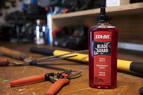 STA-BIL Blade Guard - Premium Blade Lubricant, Helps Maintain Blade Edge, Will Not Harm Plants, Protects Against Rust and Corrosion, Safe for Use On Gas and Electric Equipment, 12oz (22503), Orange