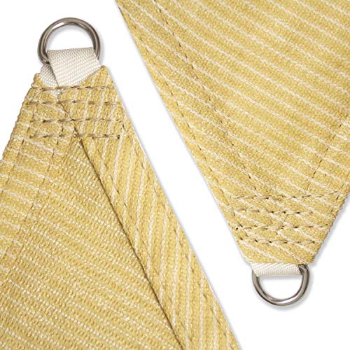 Amgo 14' x 20' Beige Rectangle Sun Shade Sail Canopy Awning, ATANPR1420,95% UV Blockage, Water & Air Permeable, Commercial and Residential (We Customize)