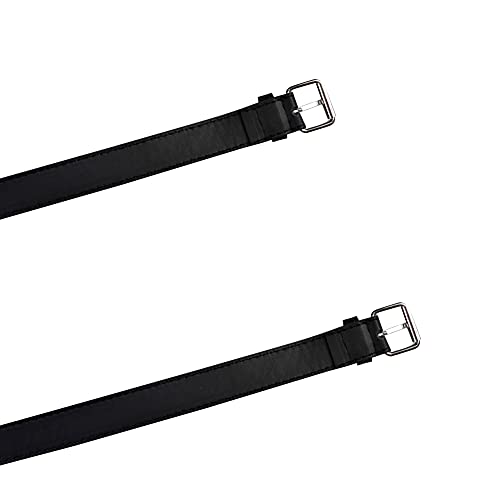 EKDJKK Portable PU Leather Outdoor Picnic Blanket Carry Strap for Camping, Festivals, Picnics, Motorcycle Bedroll Straps(Black)