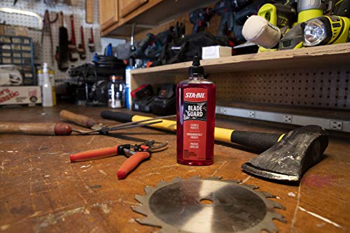 STA-BIL Blade Guard - Premium Blade Lubricant, Helps Maintain Blade Edge, Will Not Harm Plants, Protects Against Rust and Corrosion, Safe for Use On Gas and Electric Equipment, 12oz (22503), Orange