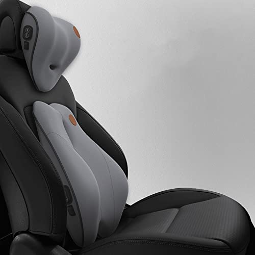 SUSOSU Lumbar Pillow Electric Massage Lumbar Pad Lumbar Support Car Seat Memory Foam Headrest Pillow Backrest Pillow Neck Pillow Drive (Color : Blue)