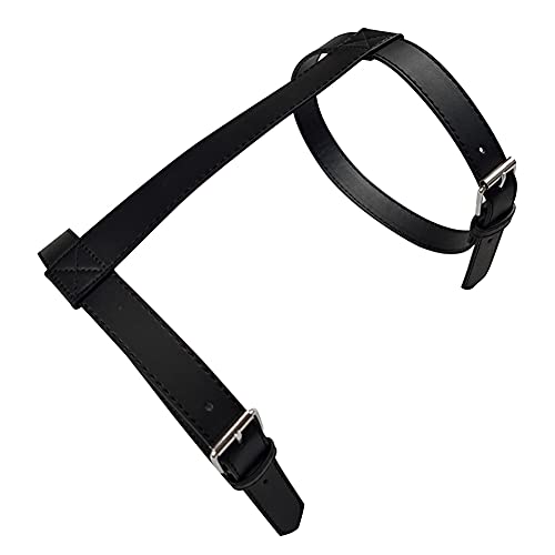 EKDJKK Portable PU Leather Outdoor Picnic Blanket Carry Strap for Camping, Festivals, Picnics, Motorcycle Bedroll Straps(Black)