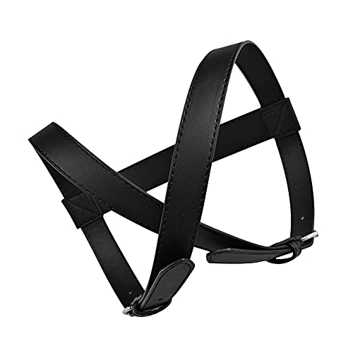 EKDJKK Portable PU Leather Outdoor Picnic Blanket Carry Strap for Camping, Festivals, Picnics, Motorcycle Bedroll Straps(Black)