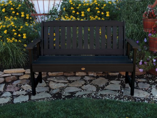 Highwood AD-BENW1-BKE Lehigh Garden Bench, 5 Feet, Black