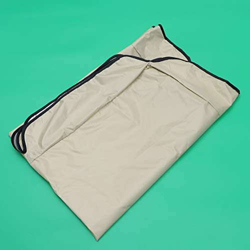YARDWE Patio Waterproof Swing Seat Cushion Sunshade Cover Replacement Polyester Canopy Protector for Outdoor, Two-seat 55×47 Inch (Beige)