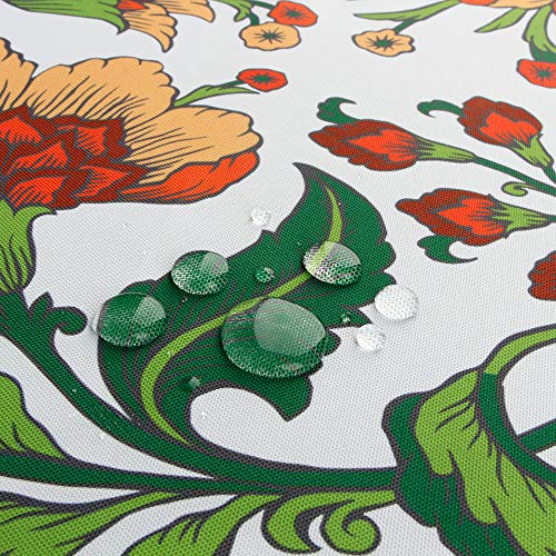 EHouseHome Outdoor and Indoor 60inch Round Tablecloth with Umbrella Hole and Zipper, Waterproof Zippered Patio Table Cloths, Spring/Summer Table Covers for Backyard Circular Table/BBQs/Picnic