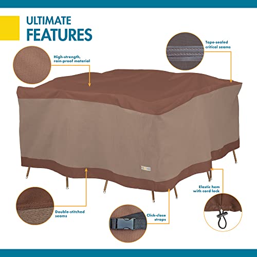Duck Covers Ultimate Waterproof Square Patio Table & Chair Set Cover, 90 Inch