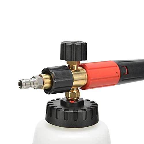 MJJC Foam Cannon with 1/4 Inch Quick Connector Adjustable Snow Foam Lance Thick Foam also Fit for Karcher K1700 K1800 (Pro)