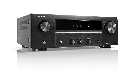 Denon Receiver DRA-900H - 2-Channel Stereo Network Receiver - 100W/Ch. Hi-Fi Amplification, Built-in HEOS, HDCP 2.3 Processing with ARC/eARC Support, Dolby Vision, HLG, Dynamic HDR