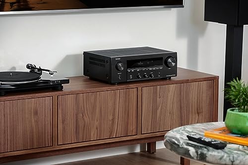Denon Receiver DRA-900H - 2-Channel Stereo Network Receiver - 100W/Ch. Hi-Fi Amplification, Built-in HEOS, HDCP 2.3 Processing with ARC/eARC Support, Dolby Vision, HLG, Dynamic HDR