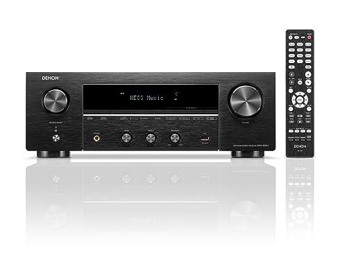 Denon Receiver DRA-900H - 2-Channel Stereo Network Receiver - 100W/Ch. Hi-Fi Amplification, Built-in HEOS, HDCP 2.3 Processing with ARC/eARC Support, Dolby Vision, HLG, Dynamic HDR