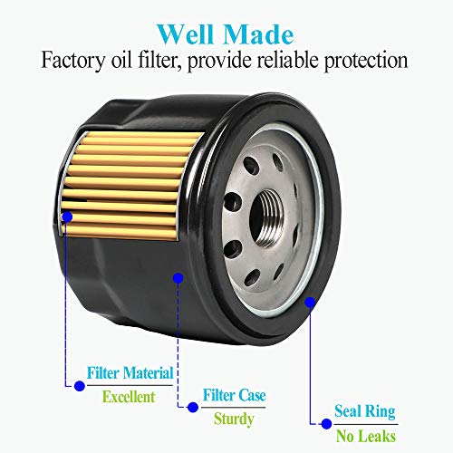 HOODELL 2 Pack 12 050 01-S Oil Filter Fits Kohler Engine Lawn Mower, Troy Bilt Bronco 12 050 01, Professional 1205001-S 12 050 01-S1 Oil Filter