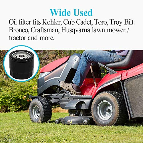 HOODELL 2 Pack 12 050 01-S Oil Filter Fits Kohler Engine Lawn Mower, Troy Bilt Bronco 12 050 01, Professional 1205001-S 12 050 01-S1 Oil Filter