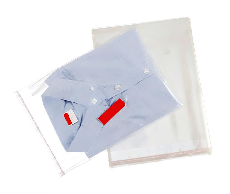 Versatile Clear Cello Bags - Perfect for Shirt Packaging and Clothing Sales - 100 Count 10x13 Inches