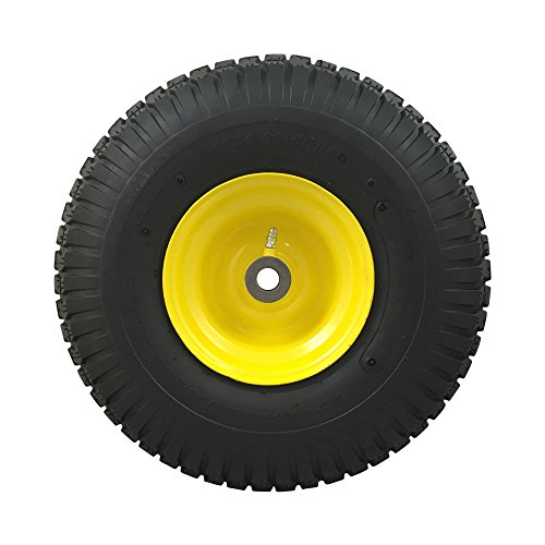 MARASTAR 21427 15x6.00-6 Front Tire Assembly Replacement compatible with John Deere Riding Mowers - Turf Saver Tread