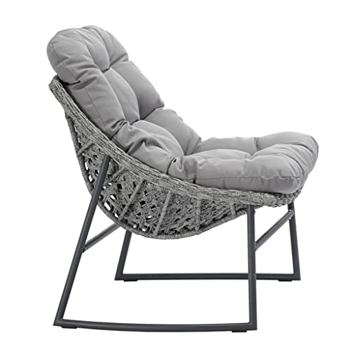 QUUL Rattan Sofa Set Outdoor Indoor Garden Patio Furniture 4 Pieces Set 1 Double Sofa + 2 Single Sofas + 1 Table