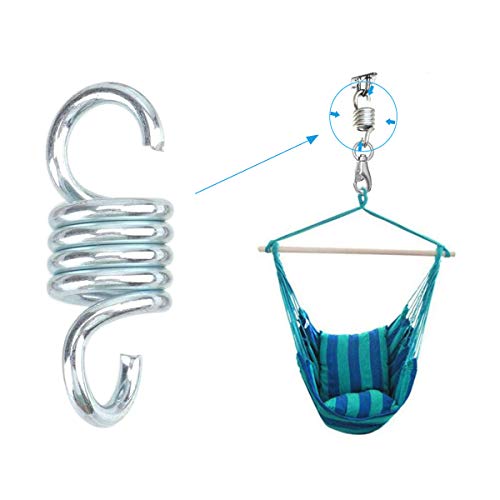 HCSSZP Hammock Swing Hanging Chair Hooks Hardware Springs Kit for Patio Porch Yoga Swing Heavy Duty Decoration 700lb Capacity 1 PC