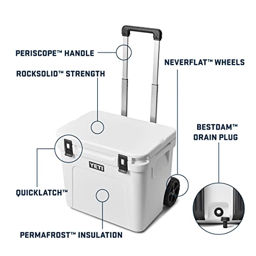 YETI Roadie 60 Wheeled Cooler with Retractable Periscope Handle, Charcoal