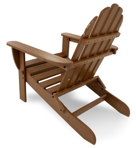 POLYWOOD AD5030TE Classic Folding Adirondack Chair, Height: 35.00" - Width: 29" - Depth: 35.00", Teak