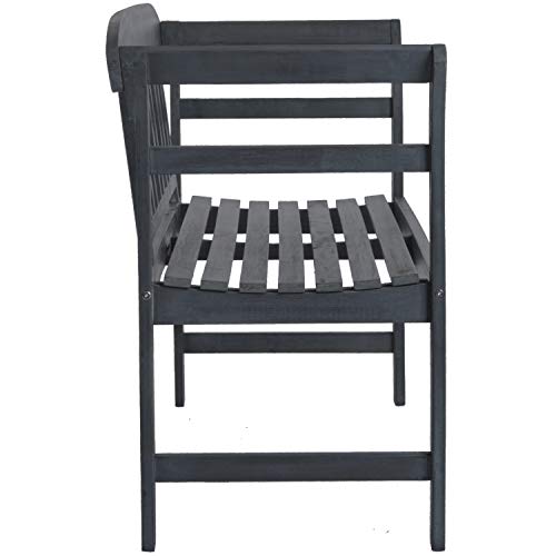 Safavieh PAT6742B Outdoor Collection Porterville Ash Grey 2 Seat Bench