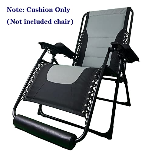Zero Gravity Chair Cushion for Foot Rest, Universal Oversized Folding Loungers Anti Gravity Recliners Outdoor Chaise Patio Lawn Camping Chairs Footrest Padding for Outside Black