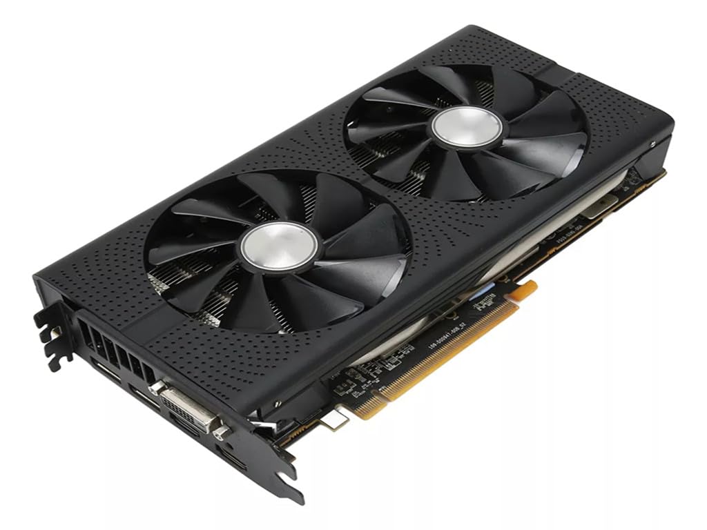 XUANMO AMD Radeon RX580 2048SP 8g Gpu Video Gaming Amd graphics card GDDR5 256-Bit Pc Gaming Video Card AMD 2XDP HDMI PCI Express 3.0 with Freeze Fan Stop for Desktop Computer Gaming Gpu
