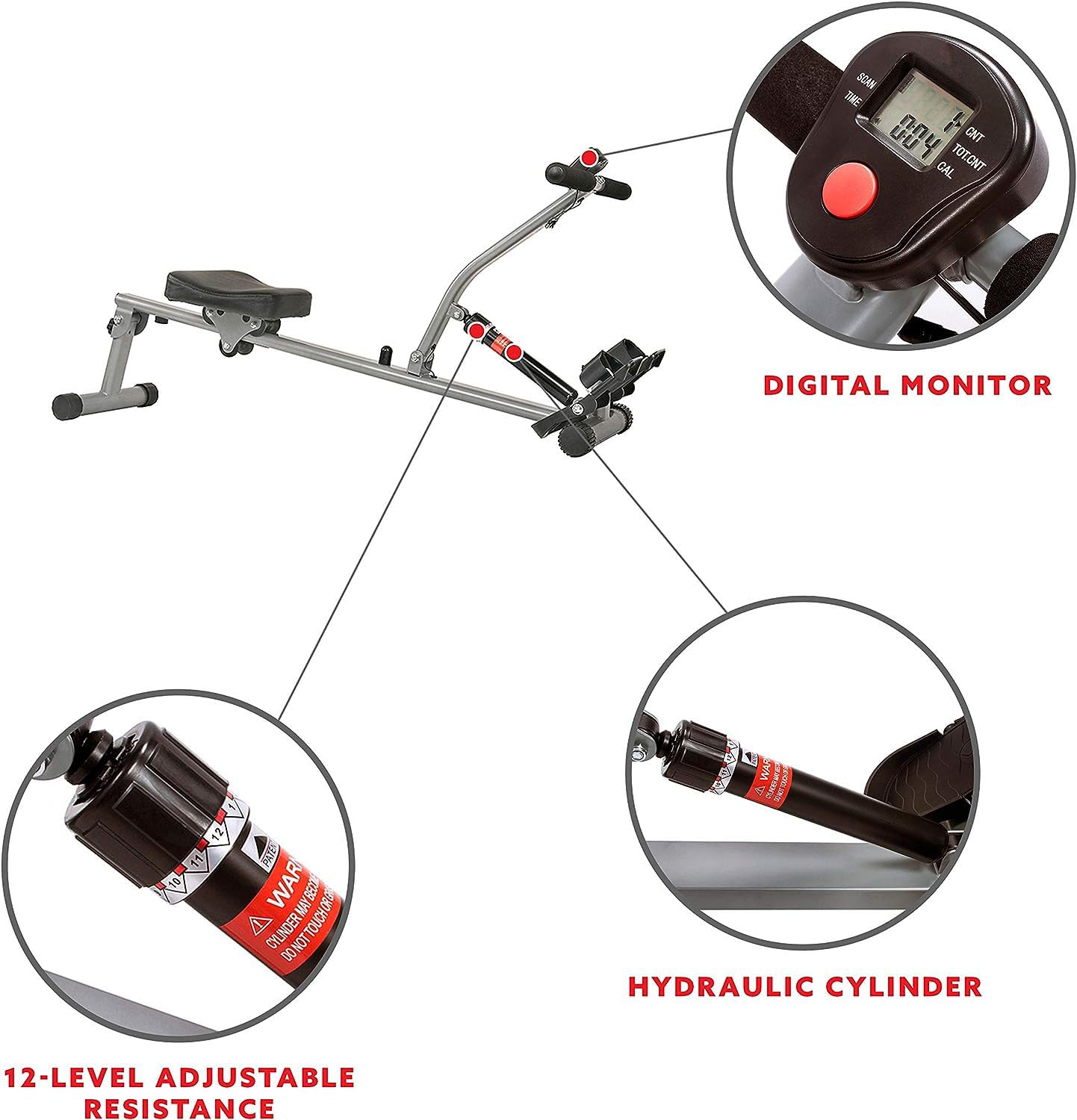 Adjustable Resistance Rowing Machine - Enhance Your Workout with Precision