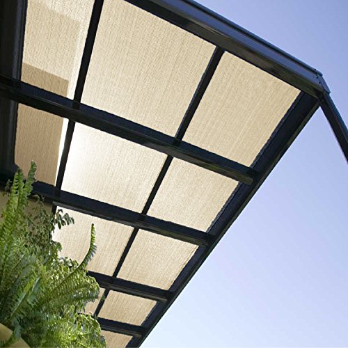 E&K Sunrise 8' x 50' Beige Sun Shade Fabric Sunblock Shade Cloth Roll, 95% UV Resistant Mesh Netting Cover for Outdoor,Backyard,Garden,Greenhouse,Barn,Plant (Customized