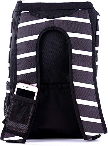 One Girl Savvy Outdoors Cooler Backpack | Durable, Lightweight, Stylish Design, High-Density Insulation Material & Leak-Proof | Perfect for Events, Picnics, Beach Activities, Hiking & More, Stripes