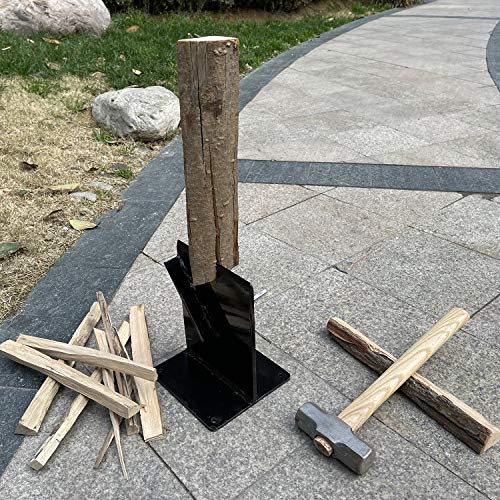 Hi Flame Firewood Kindling Splitter for Wood Stove Fireplace and Fire Pits, Black