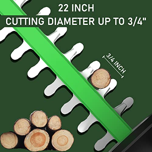 Cordless Hedge Trimmer Battery&Charger SOYUS 20V 2.0AH Electric Hedge Trimmer 22In Dual Action Blades 3/4ββ Cutting Capacity Bush Trimmer for Bush Shrub Branch