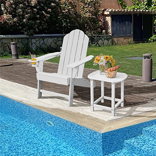 WYFDP Recliner and Folding Food Set All Weather Outdoor White