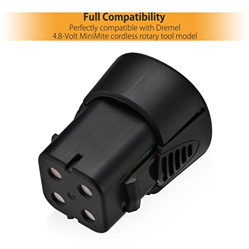 Powerextra 3000mAh 4.8-Volt Battery Compatible with Dremel 755-01 Dremel 7300 Battery 2 Pack (Not Fit for Dremel 7500, 7400, 750, 755)