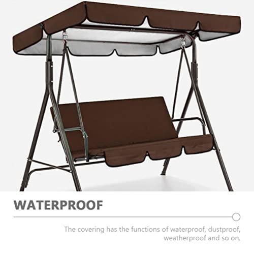 Angoily Outdoor Swing Canopy Replacement Garden Sun Shade Patio Swing Top Cover Waterproof Furniture Protector for Hammock Chair Sofa Patio Swing Parts